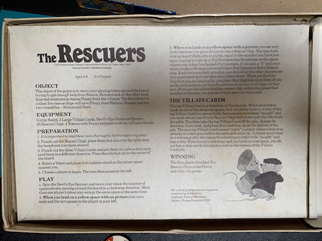 The Rescuers Board Game From My Childhood – Theme Park MoJu